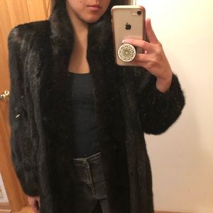 Jackets & Coats | Vintage Genuine Mink Fur Long Coat | Poshmark